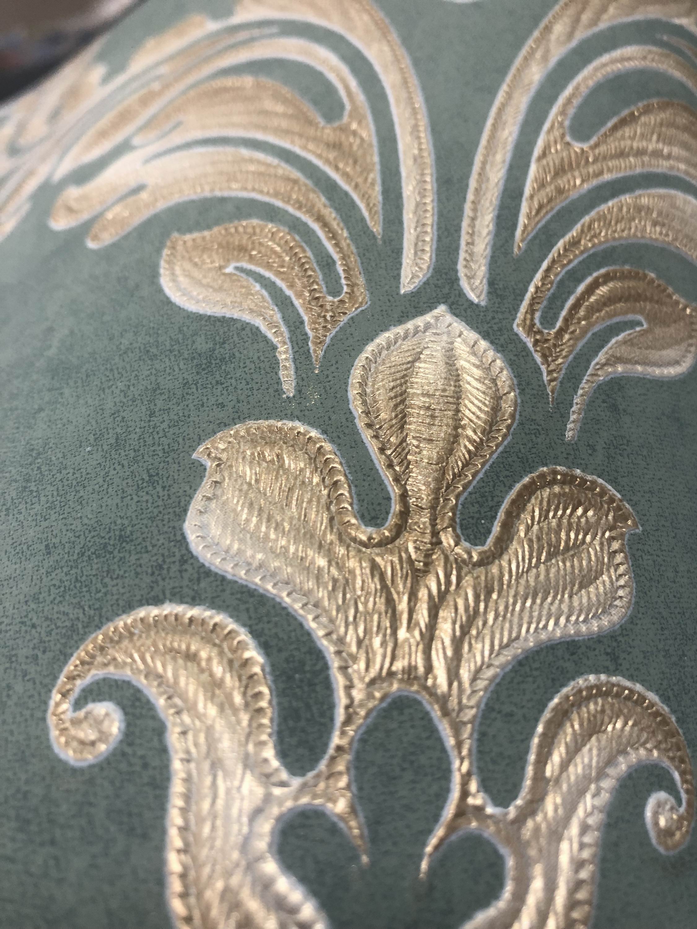 Green Pattern Fabric Nonwoven Wallpaper for Living Room from China ...